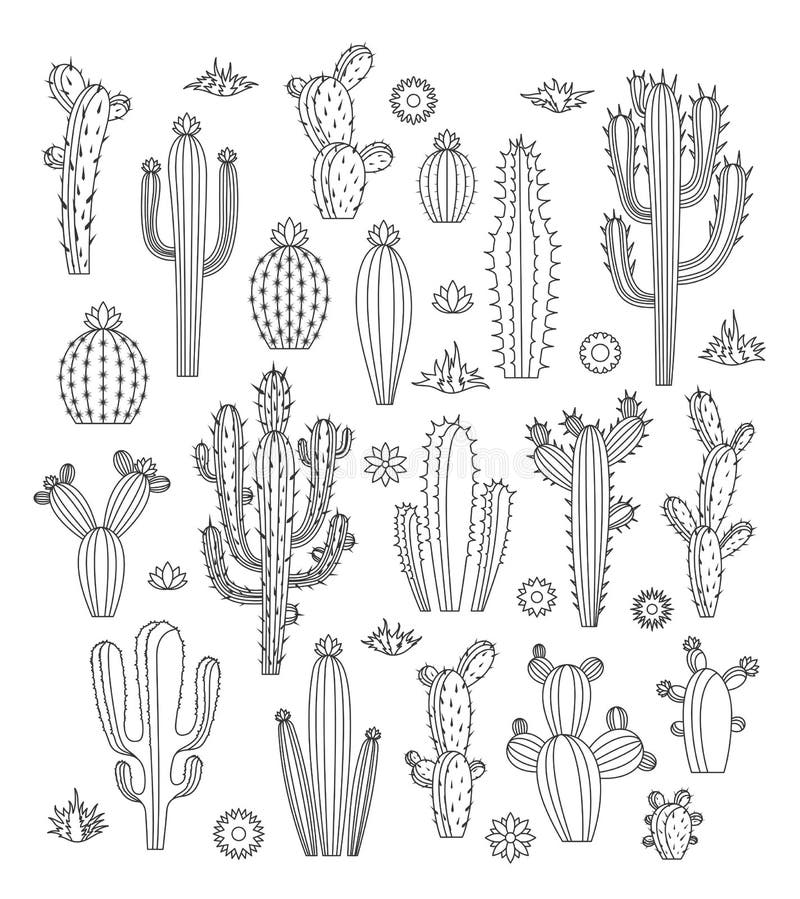 Vector cactus icons stock vector. Illustration of home - 112481044