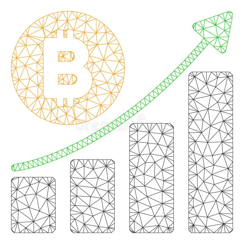 Vector Cada Vez Mayor Mesh Network Model De La Tendencia De Bitcoin ...