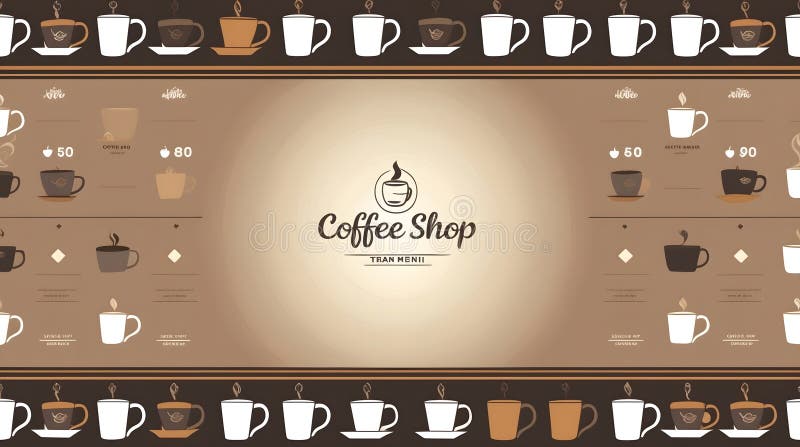 Vector Illustration with Espresso Machine Border and Soft Gradient ...