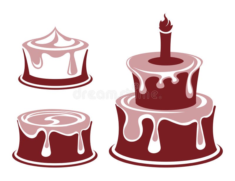 Vector cake set stock vector. Illustration of cake, icon - 119176904