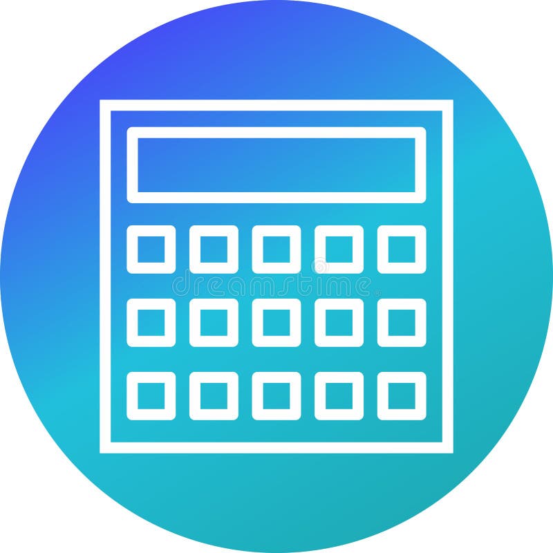 Vector Calculation Icon for Personal and Commercial Use. Stock ...