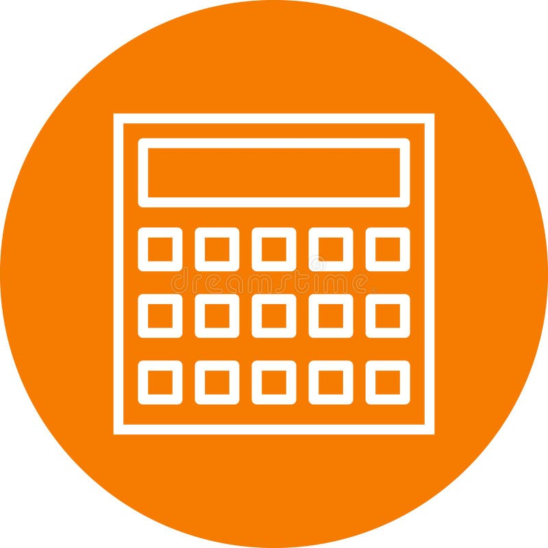 Vector Calculation Icon for Personal and Commercial Use. Stock ...