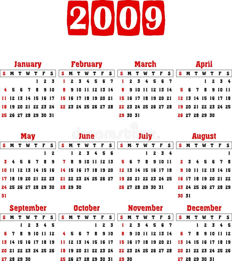 Calendar, New Year 2013, 2014, 2015, 2016 Stock Vector - Illustration ...