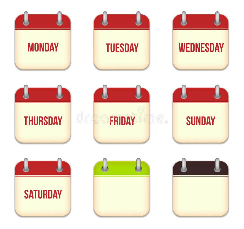 Vector calendar app icons stock vector. Illustration of calendar - 30645590