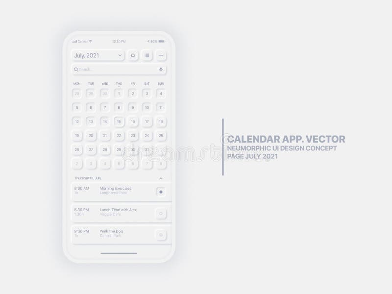 Neumorphism Components Stock Illustrations – 151 Neumorphism Components ...