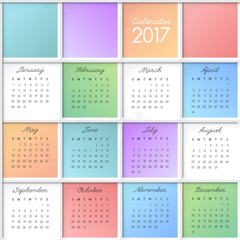 Vector calendar grid stock vector. Illustration of business - 79642671