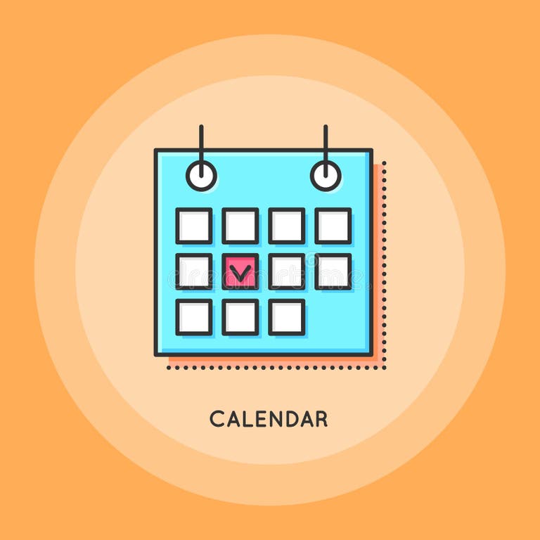 Calendar Icon Orange Stock Illustrations – 8,840 Calendar Icon Orange ...