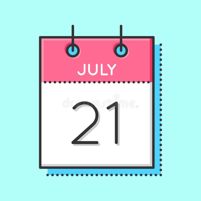 July 21. 21th Day of the Month, Calendar Date.Two Beautiful Iris ...