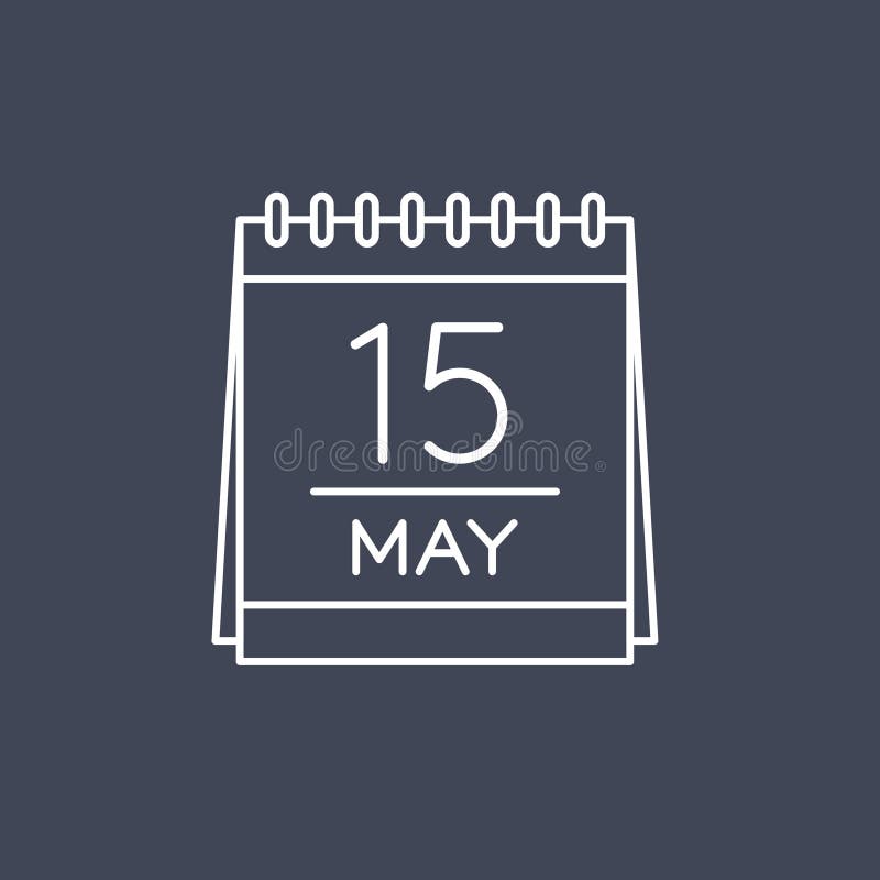 Vector of Calendar Icon May Stock Vector - Illustration of isolated ...