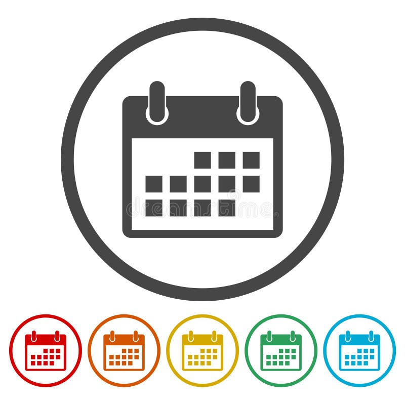 Vector Calendar icons set stock vector. Illustration of graphic - 139852666