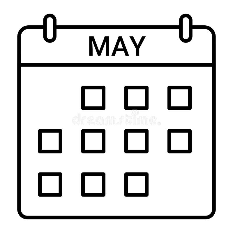 Vector Calendar Outline Icon Design Stock Vector - Illustration of time ...