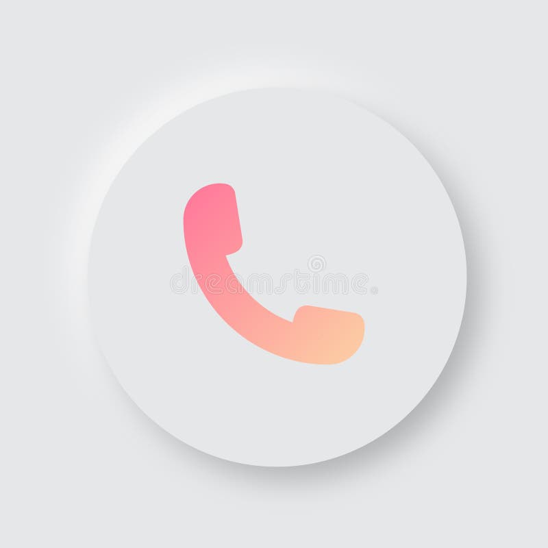 Vector Call Us Now Icon with Neomorphism Style Stock Illustration ...