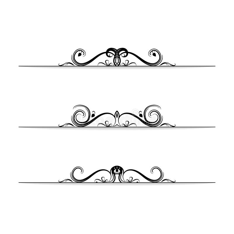 Vector Calligraphic Elements for Text S Borders Stock Illustration ...