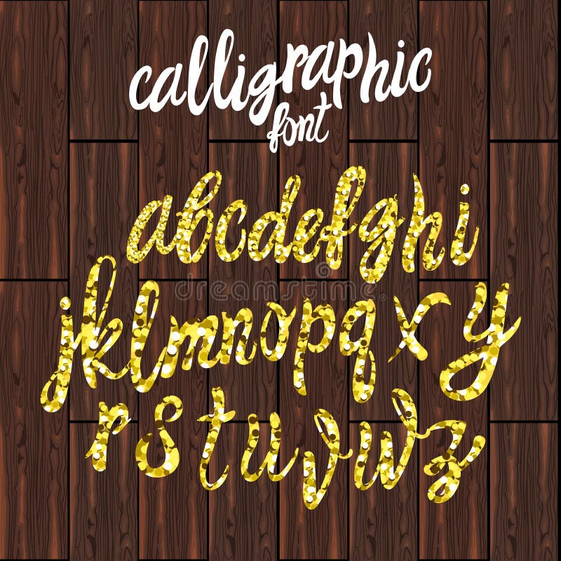 Calligraphic Brown Banner Background. Vintage Stock Vector ...