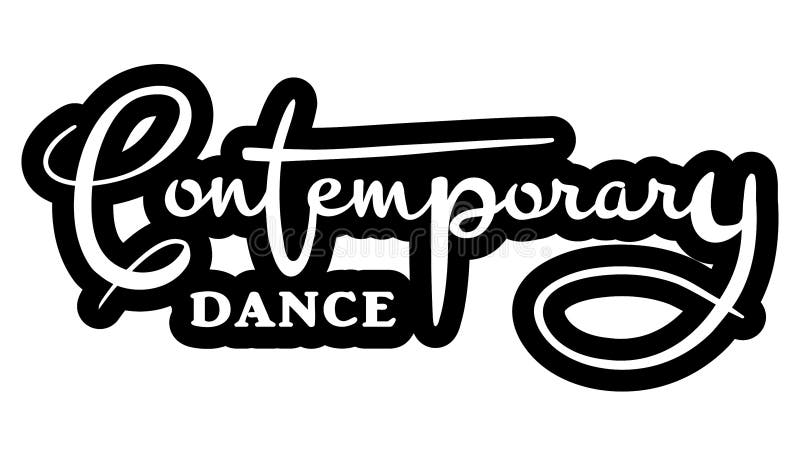 Vector Calligraphic Inscription Contemporary Dance in the Form of ...