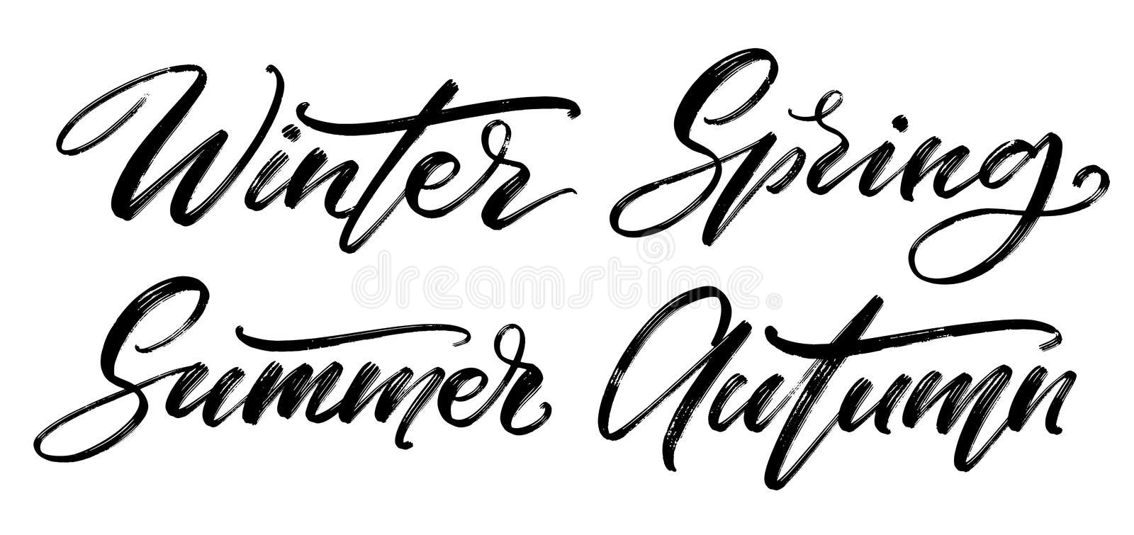 Vector Calligraphic Set of Commonly Used Greetings, Hand Written Words ... Vector Calligraphic Set of Commonly Used Greetings, Hand Written Words ...