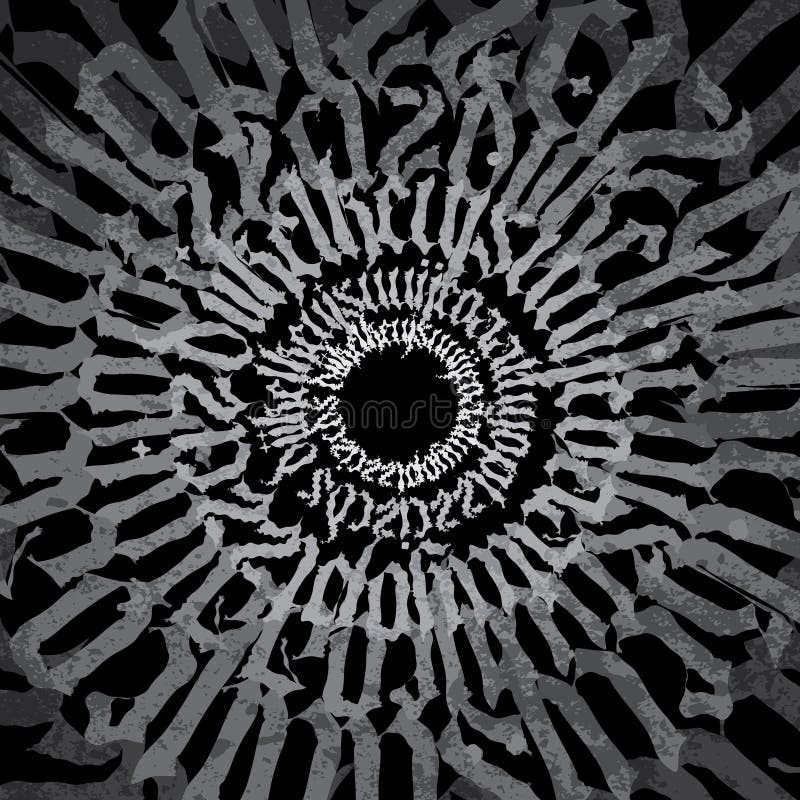 Gothic Abstract of Modern Calligraphy on Black Background. Ready for ...