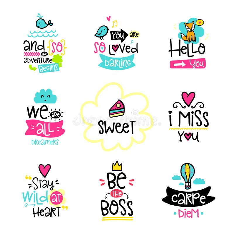 Vector Calligraphy with Decor Elements Stock Vector - Illustration of ...