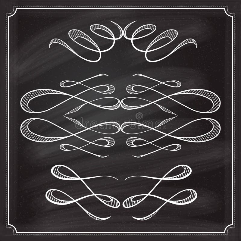 Vector Calligraphy Elements. Stock Vector - Illustration of engrave ...