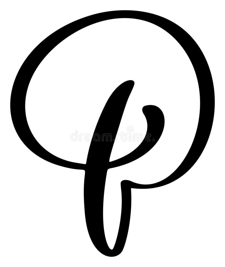 Vector Calligraphy Hand Drawn Letter B Logo. Script Font Stock Vector ...