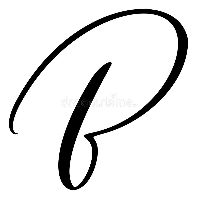 Vector Calligraphy Hand Drawn Letter B Logo. Script Font Icon Stock ...