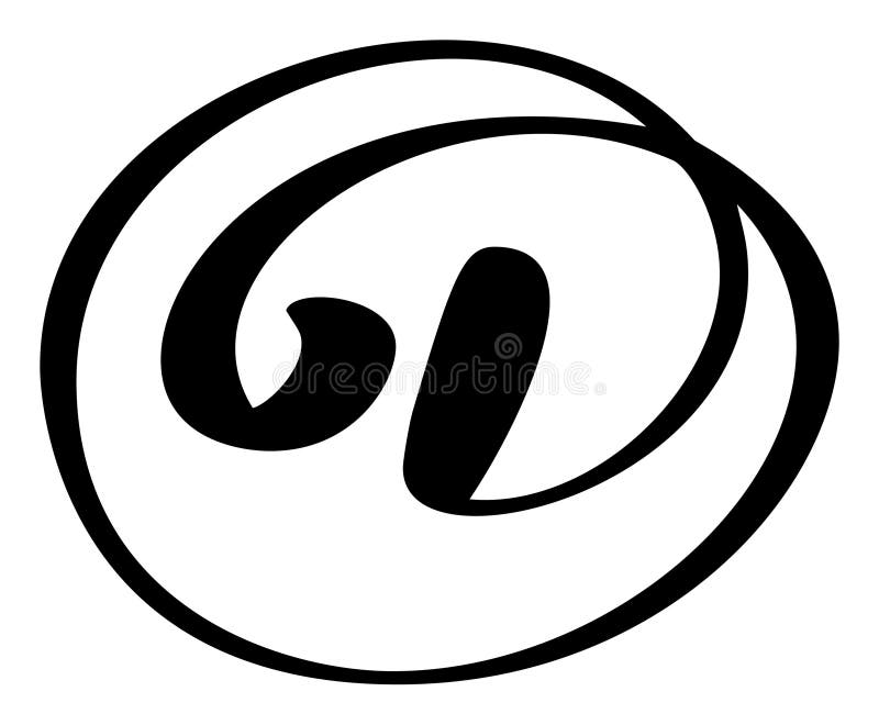 Vector Calligraphy Hand Drawn Letter D. Script Font Logo Icon Stock ...