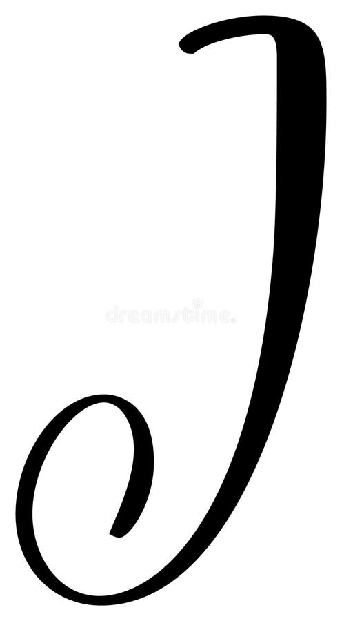 Vector Calligraphy Hand Drawn Letter I Drop Cap. Script Font Logo Icon ...