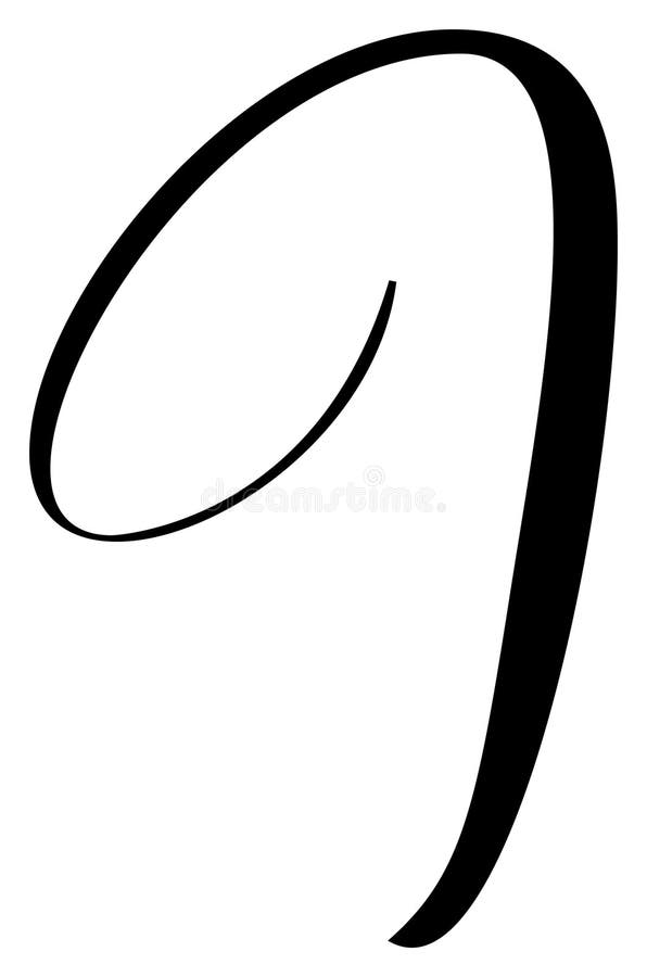 Vector Calligraphy Hand Drawn Letter I Logo. Script Font Stock Vector ...