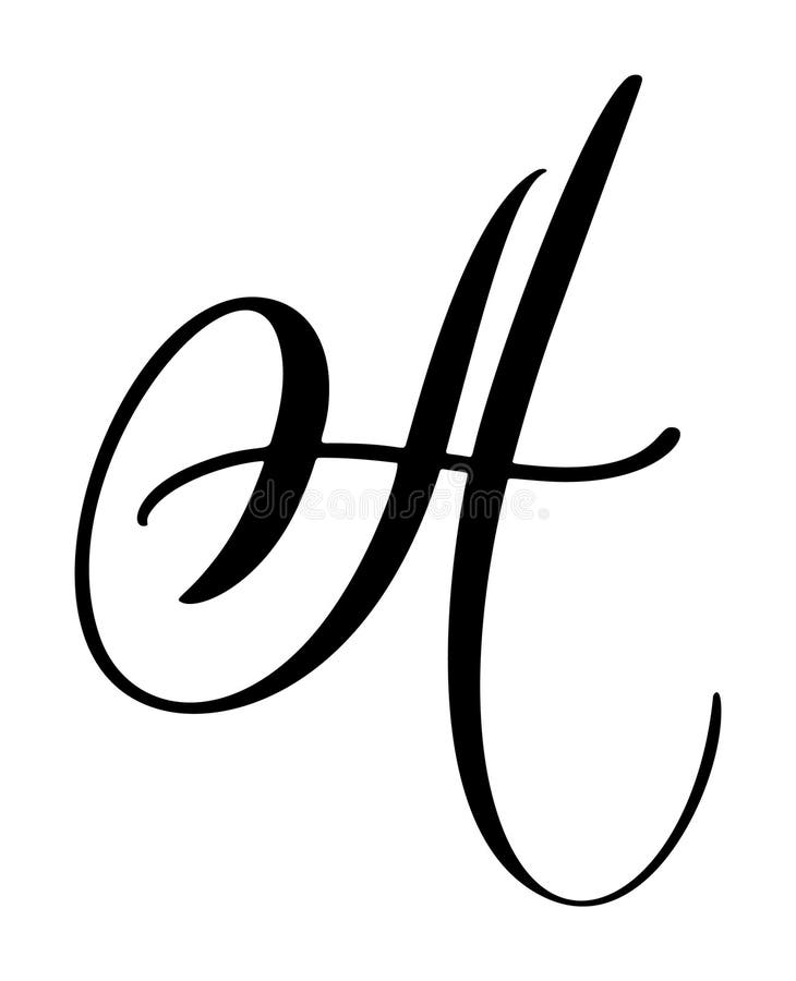 Vector Calligraphy Hand Drawn Letter a Logo. Script Font. Handwritten ...