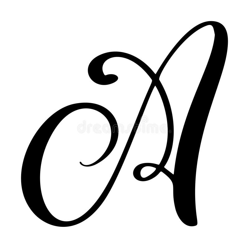 Vector Calligraphy Hand Drawn Letter a. Script Font Icon. Handwritten ...