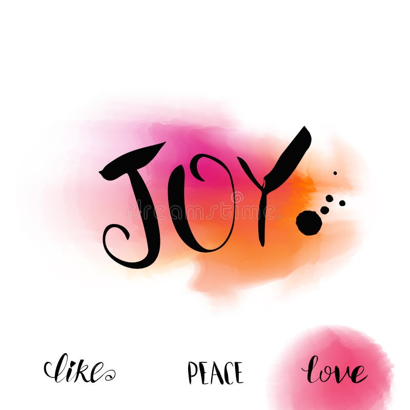 Vector Calligraphy Joy Card Stock Vector - Illustration of emlem ...