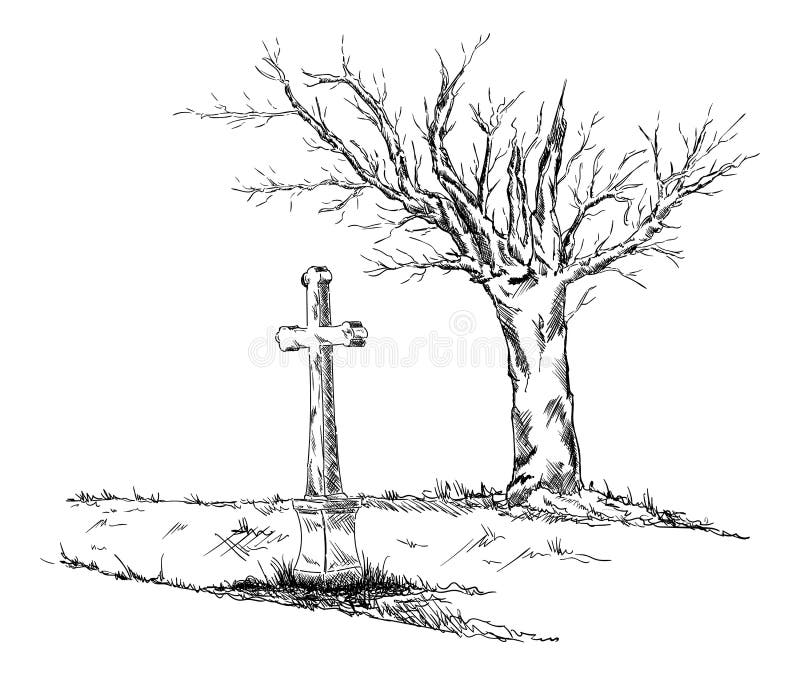 Cartoon Calvary Hill Three Crosses Stock Illustration - Illustration of ...