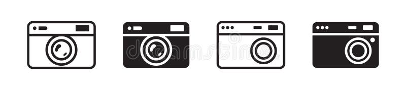 Vector Camera Icon Set. Camera Symbols Stock Illustration ...