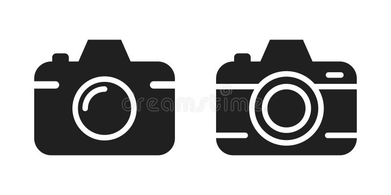Vector Camera Icons Silhouette. Camera Symbols Stock Illustration ...
