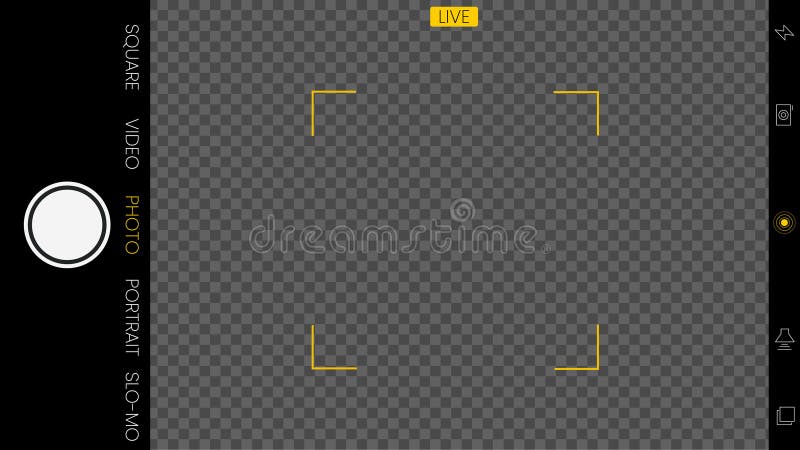 Vector Camera Interface Mockup for Phone and Tablet with Video, Photo ...