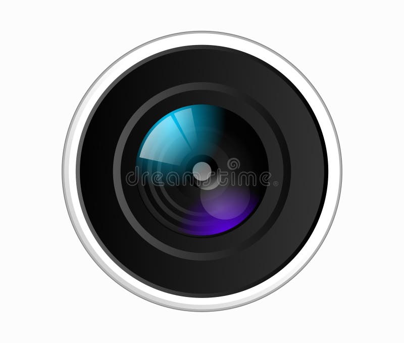 Vector Camera Lens stock vector. Illustration of blue - 137691326