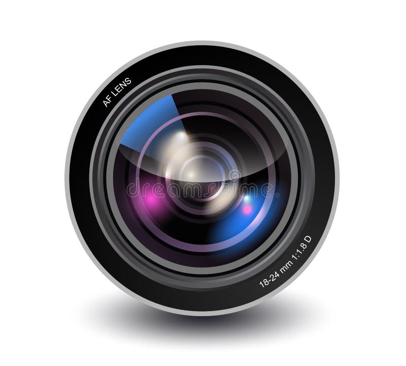 Camera lens stock vector. Illustration of aiming, device - 25889840