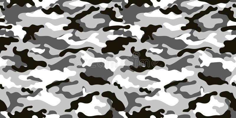 Vector Camouflage Pattern for Clothing Design. Black Camouflage ...