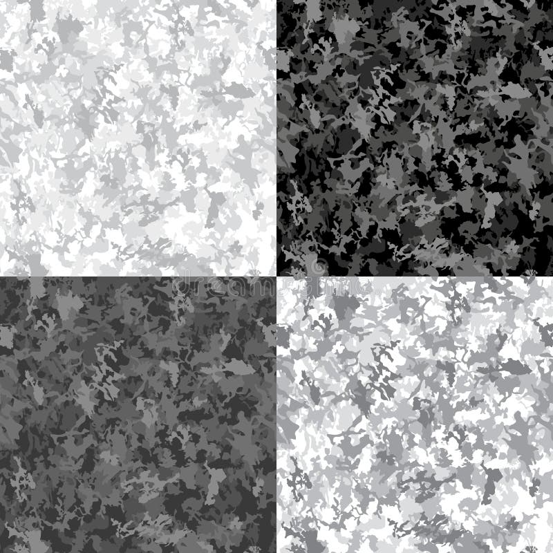 Vector Camouflage Avia Seamless Pattern Set. Military Camo Endless ...