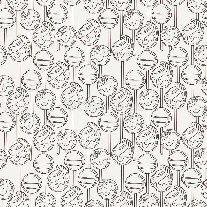 Vector Candy and Lollipop Seamless Pattern. Sweet Party Texture Stock ...
