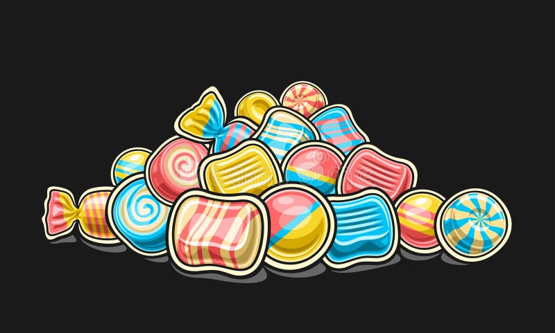 Vector Candy Pile stock vector. Illustration of vector - 295587967