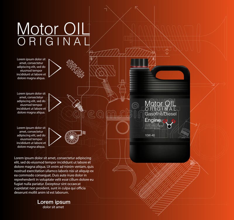 Vector Canister Oil Bottle Engine, Oil Background, Illustration Stock ...