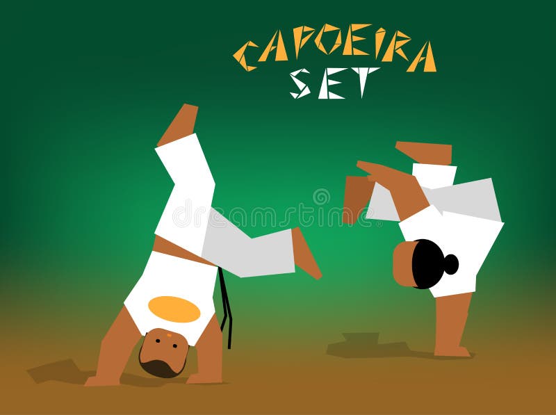 Vector capoeira set stock vector. Illustration of athlete - 64608590