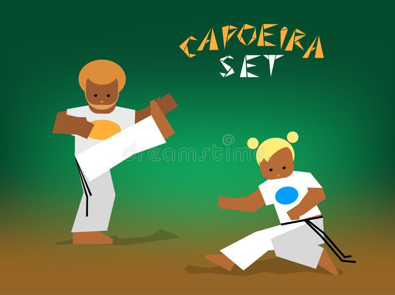 Vector capoeira set stock vector. Illustration of dancer - 64608598