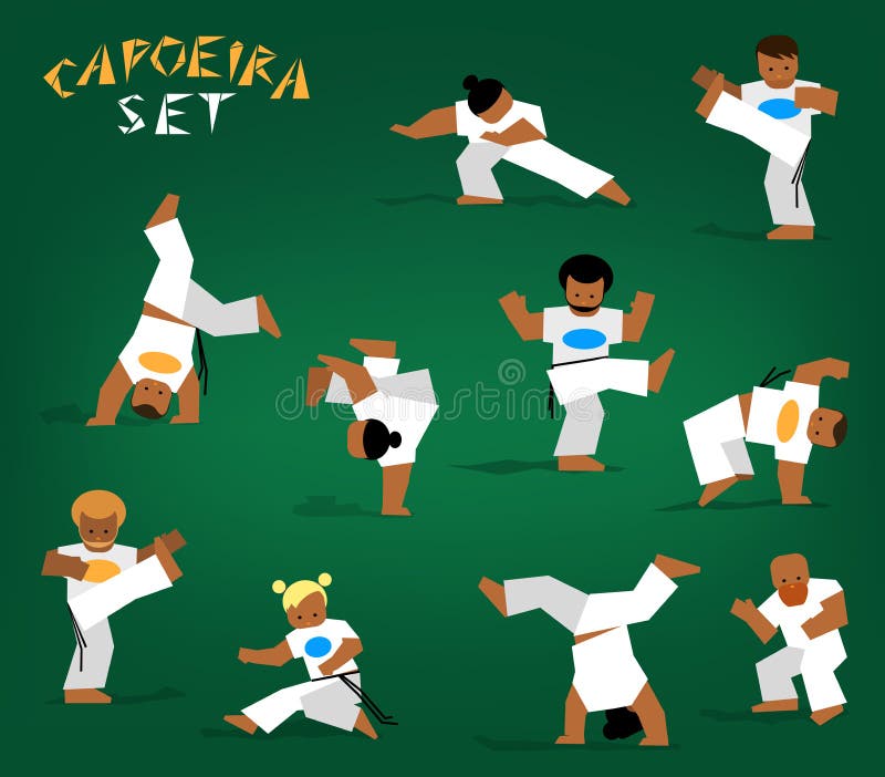 Vector capoeira set stock vector. Illustration of dancing - 65231301