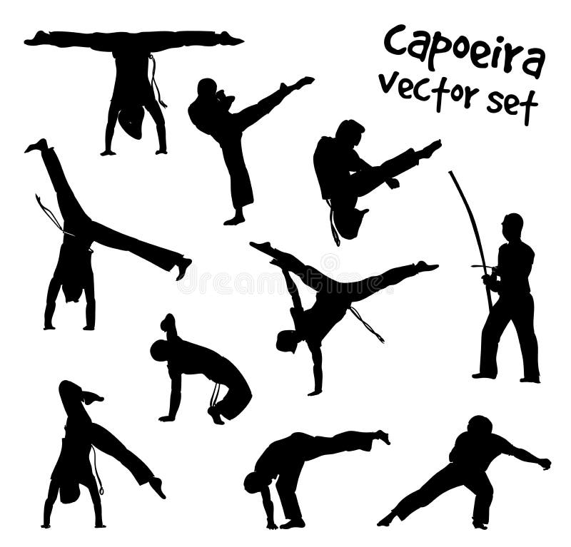 Vector capoeira set stock vector. Illustration of people - 68380806