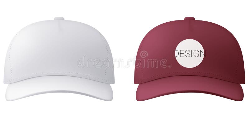 Vector Caps in Mesh Gradient Style. Editable Illustration Stock Vector ...