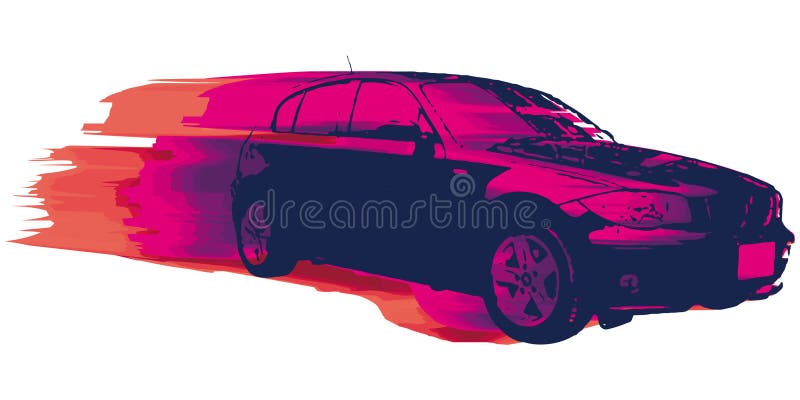 Fast car (vector) stock vector. Illustration of background - 7289496