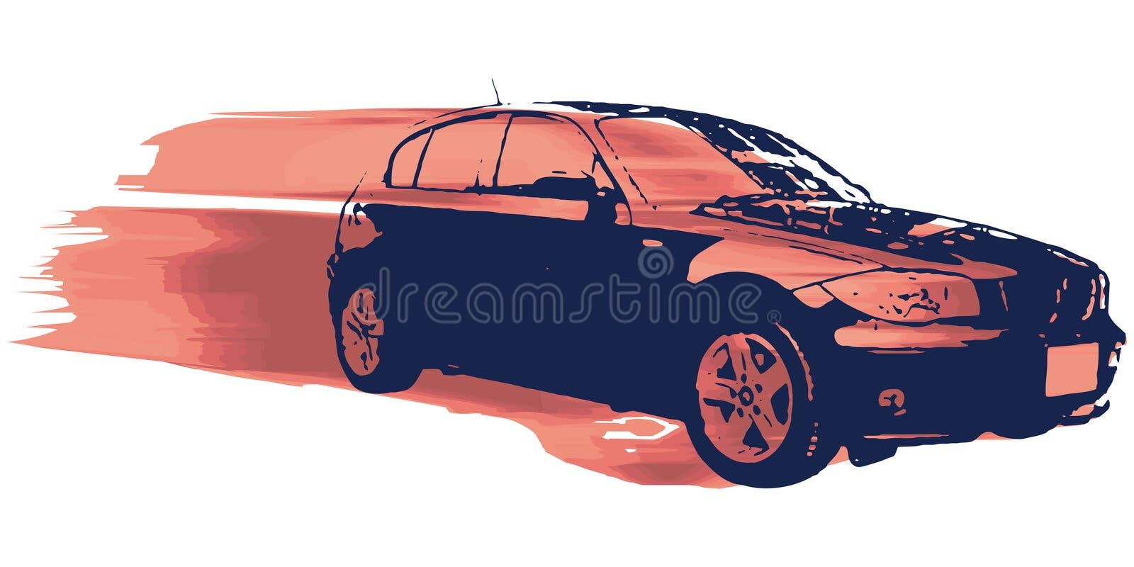 Fast car (vector) stock vector. Illustration of background - 7289496