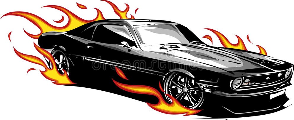 Muscle Car Flames Stock Illustrations – 1,424 Muscle Car Flames Stock ...
